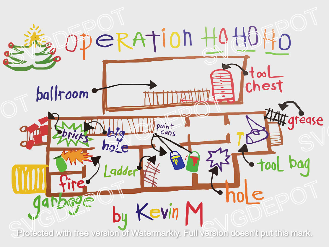Home Alone Operation Ho Ho Ho W/ Landscape View Svg, Ai, Dxf, Emf, Png ...