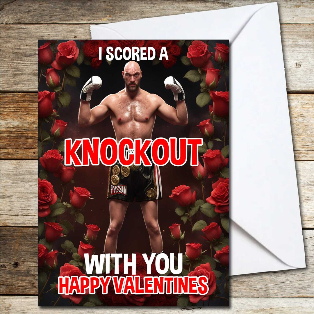 Tyson Fury Inspired Boxing Fan Valentine Card for Husband Boyfriend ...