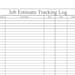 Construction Job Estimate Log Template - EDITABLE & PRINTABLE Pdf/doc ...