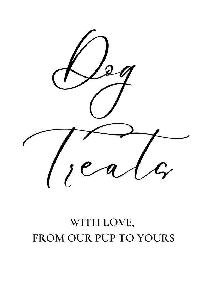 Printable Dog Treats Sign, Wedding Dog Treat Sign, Dog Favor Sign, Dog ...