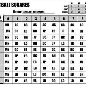 Black & White Football Squares - Reusable, Editable, and Printable on ...