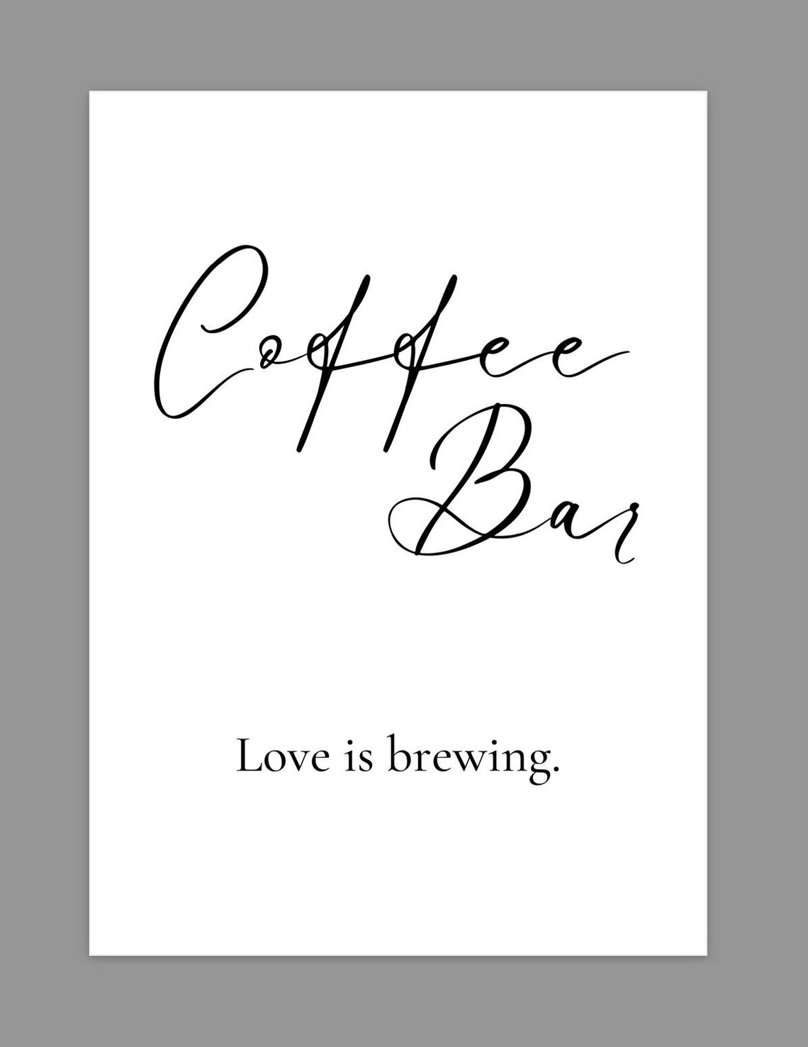 Coffee Bar Sign, Instant Download, Printable Coffee Sign, Wedding ...