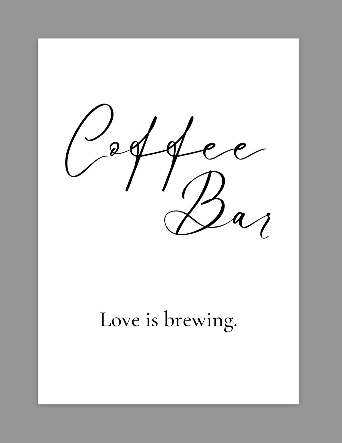 Coffee Bar Sign, Instant Download, Printable Coffee Sign, Wedding ...