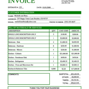 Invoice Template | 4 Color Options | Zip File | EDITABLE & PRINTABLE Pdf/doc on Microsoft Edge ...