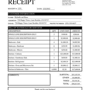 Receipt Template - EDITABLE & PRINTABLE Pdf/doc on Microsoft Edge ...