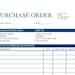 Navy Blue Purchase Order Template - EDITABLE & PRINTABLE Pdf/doc on ...