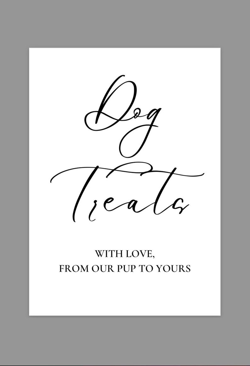 Printable Dog Treats Sign Wedding Dog Treat Sign Dog Favor - Etsy