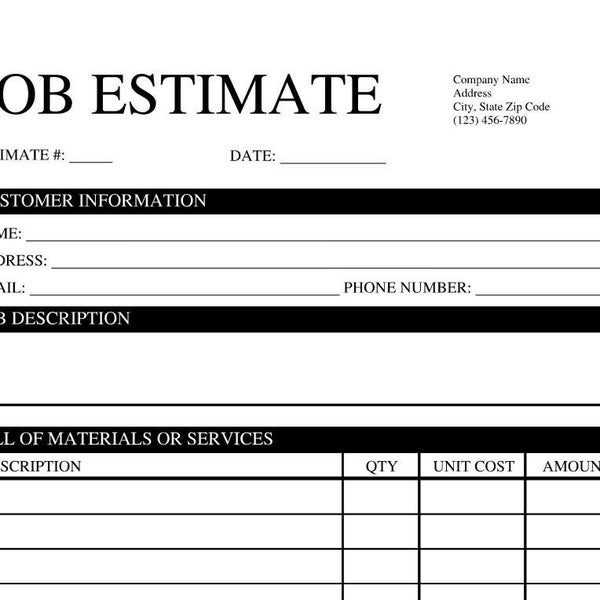 Job Proposal Template - Etsy