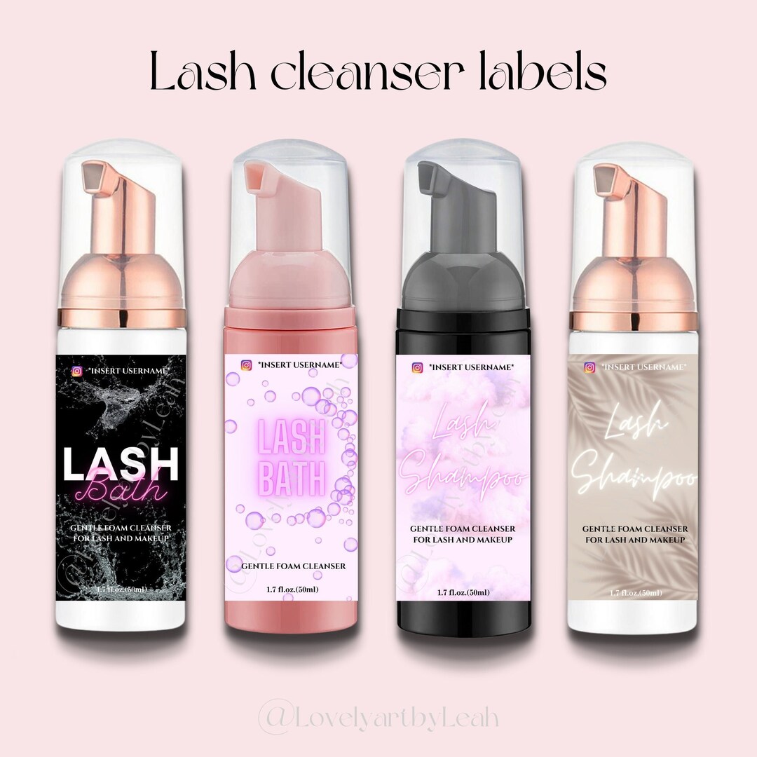 Personalised Lash Shampoo Label Personalised Lash Bath Label - Etsy