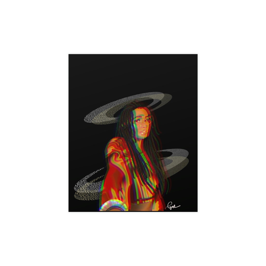 Out of Orbit - Art Print | Digital Art | Portrait Art | 3D Effect | Red ...