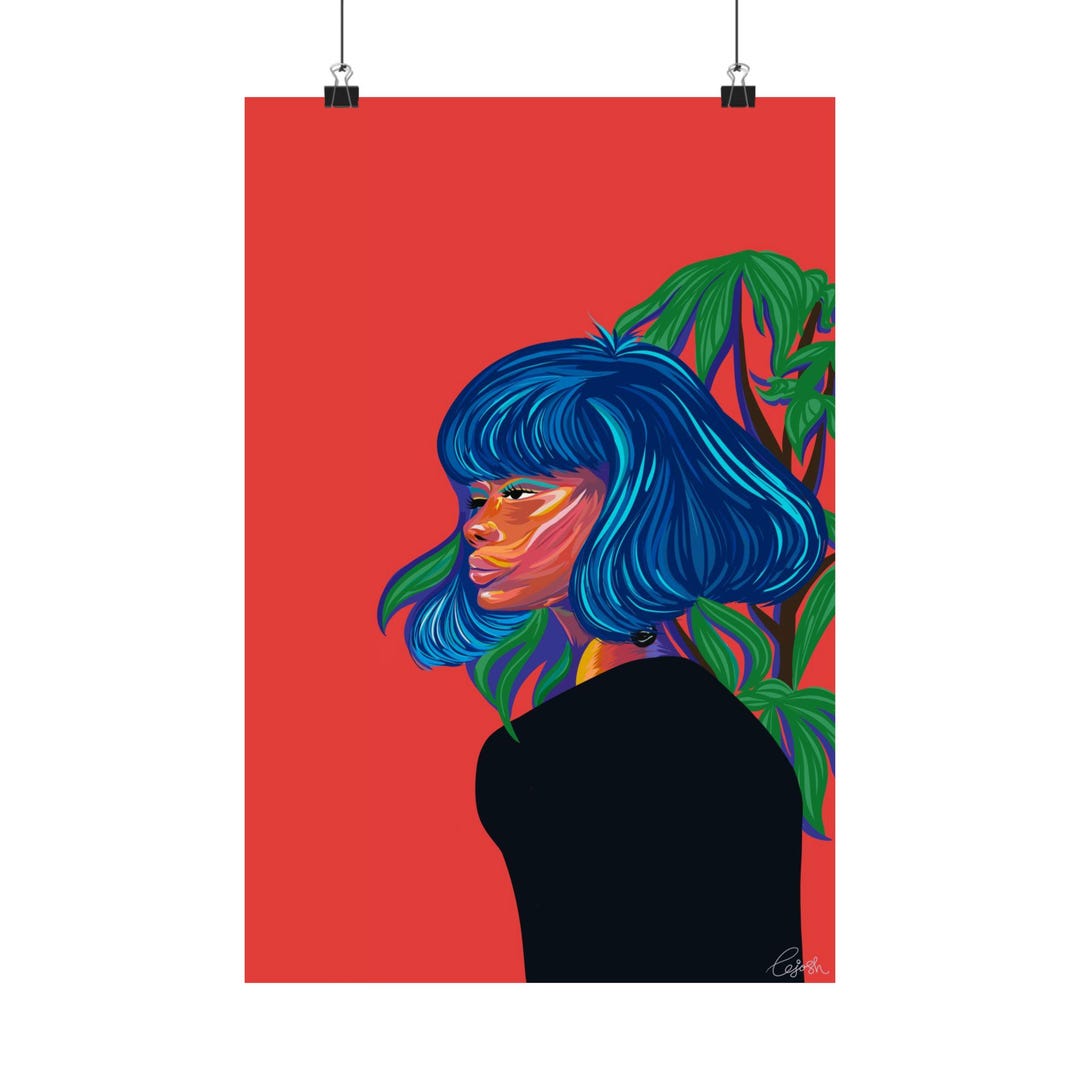 Joy Wall Art, Bold Wall Art, Matte Vertical Poster, Colorful Artwork ...