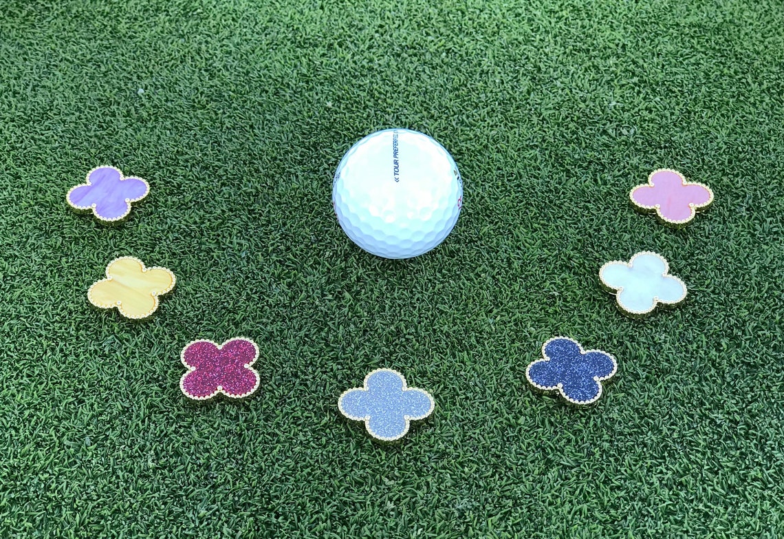 Clover Luxury Golf Ball Marker With Hat Clip. Golf Accessories - Etsy