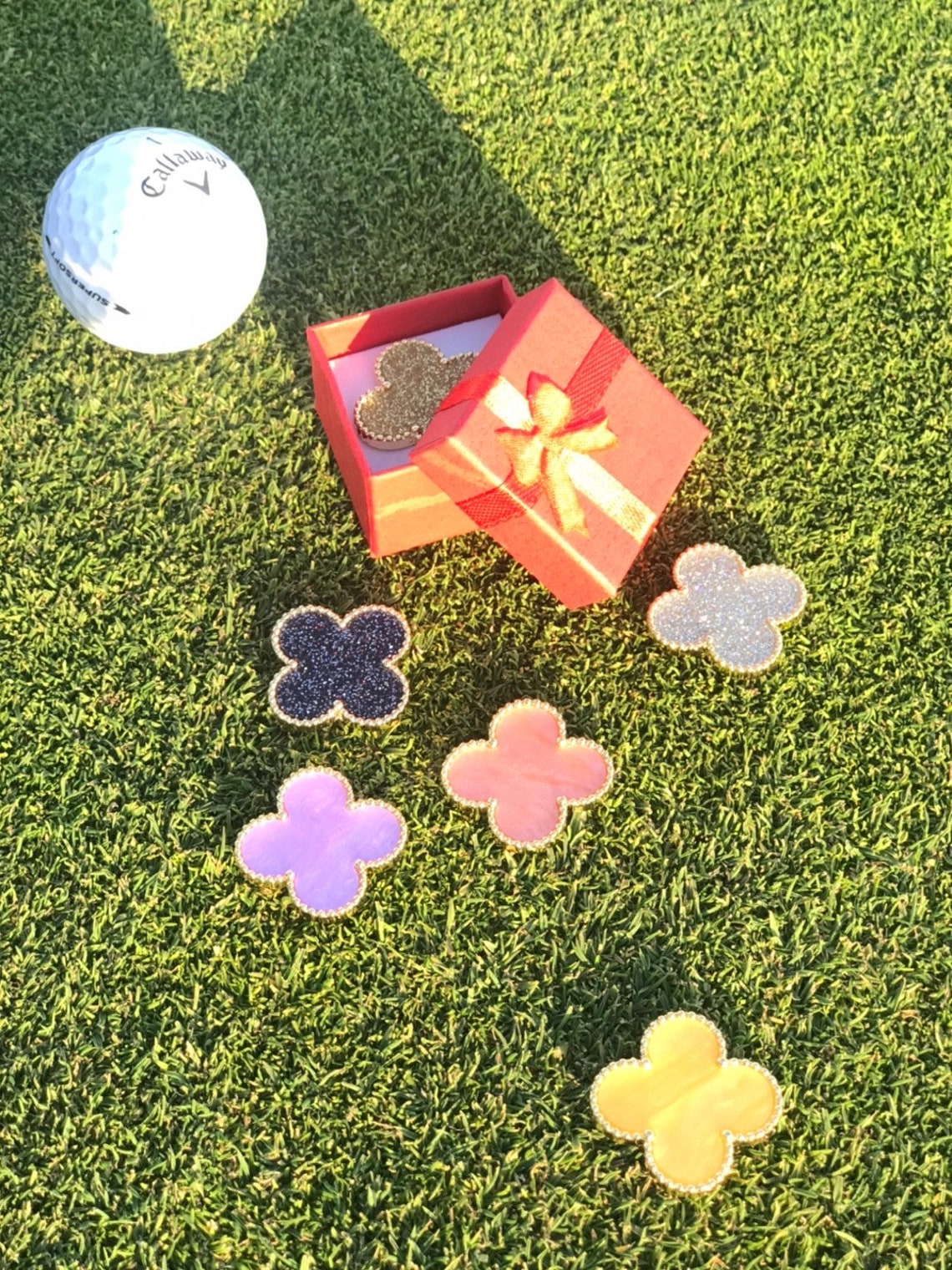 Clover Luxury Golf Ball Marker With Hat Clip. Golf Accessories - Etsy