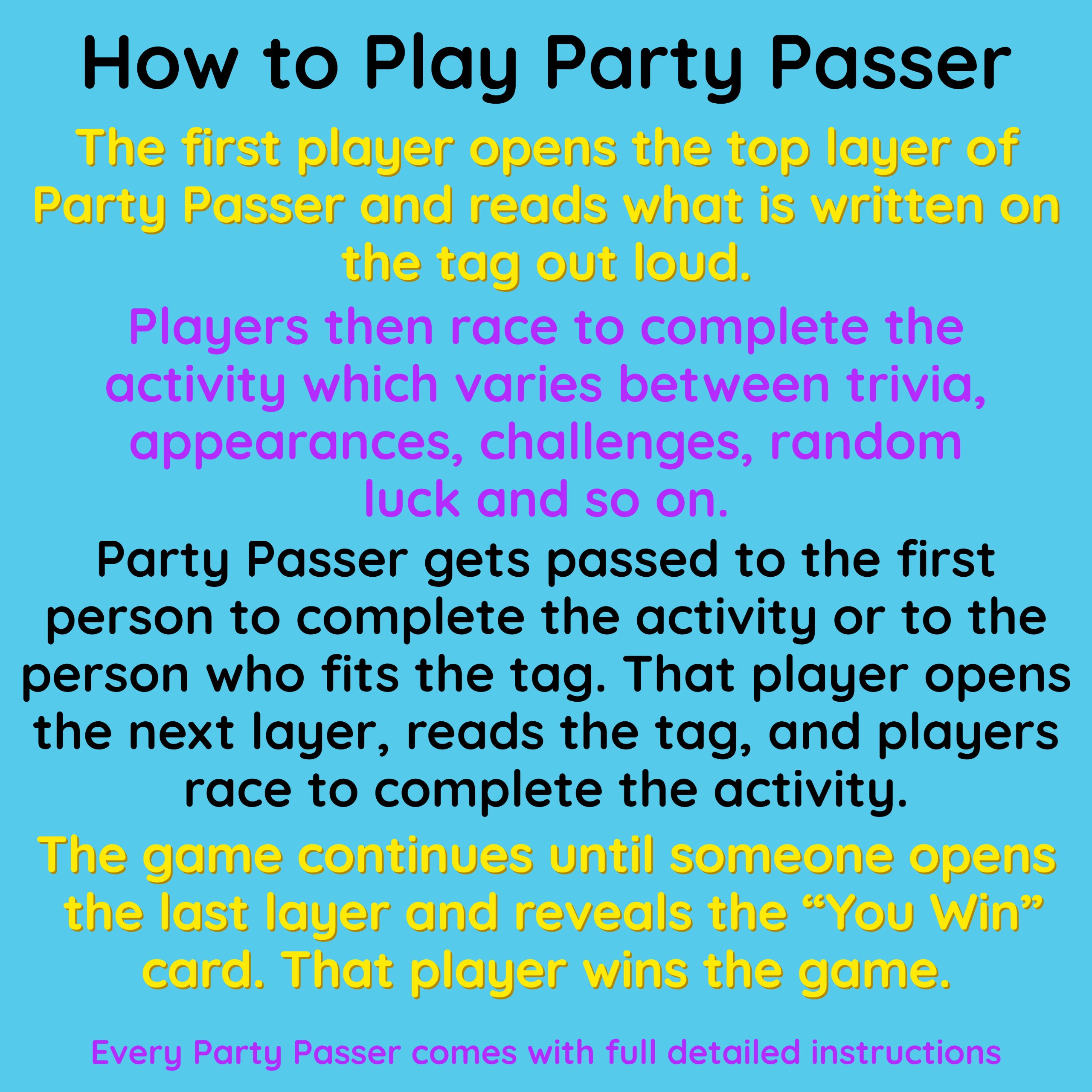 Party Passer Icebreaker Game a Group Unwrapping Game - Etsy
