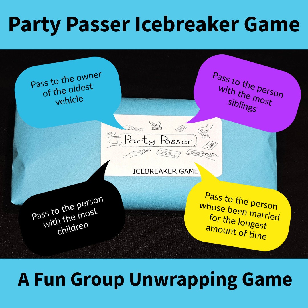 Party Passer Icebreaker Game, a Group Unwrapping Game - Etsy