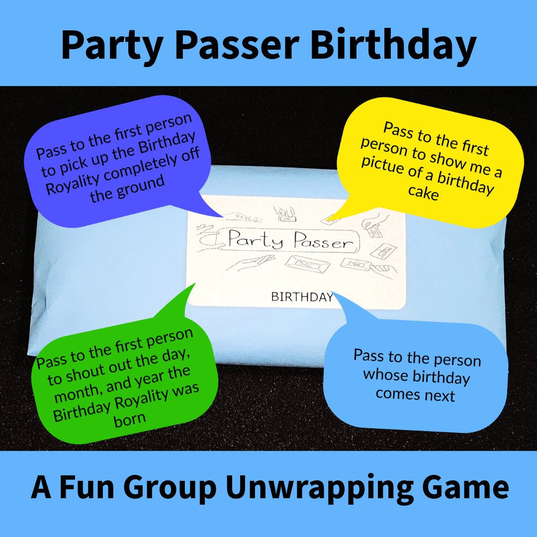 Party Passer Birthday, a Group Unwrapping Game - Etsy