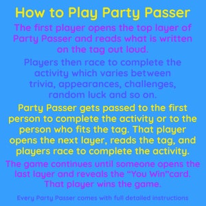 Party Passer Any Occasion, a Group Unwrapping Game - Etsy