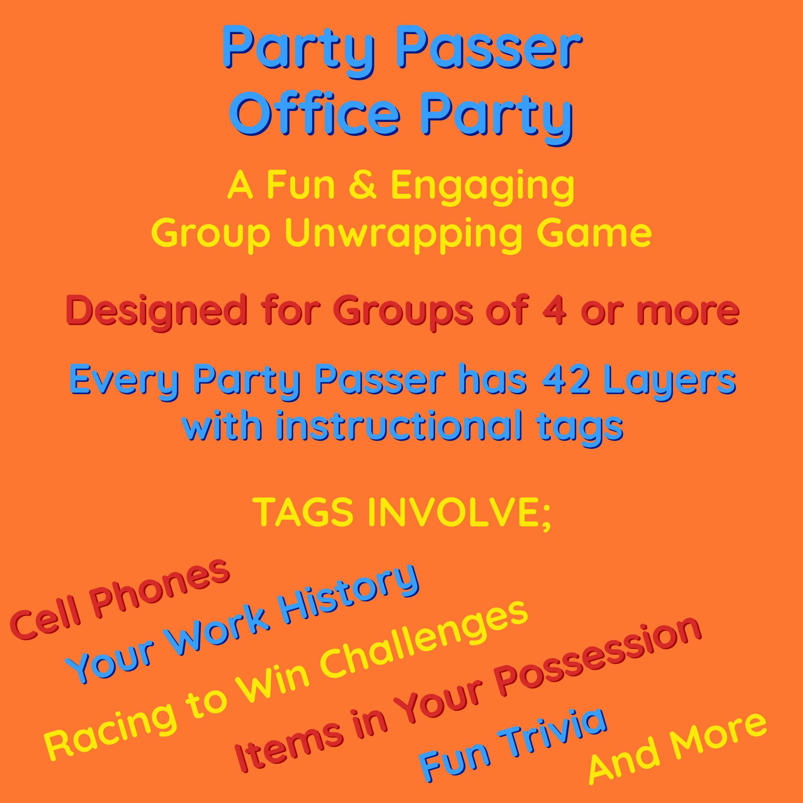 Party Passer Office Party a Group Unwrapping Game - Etsy