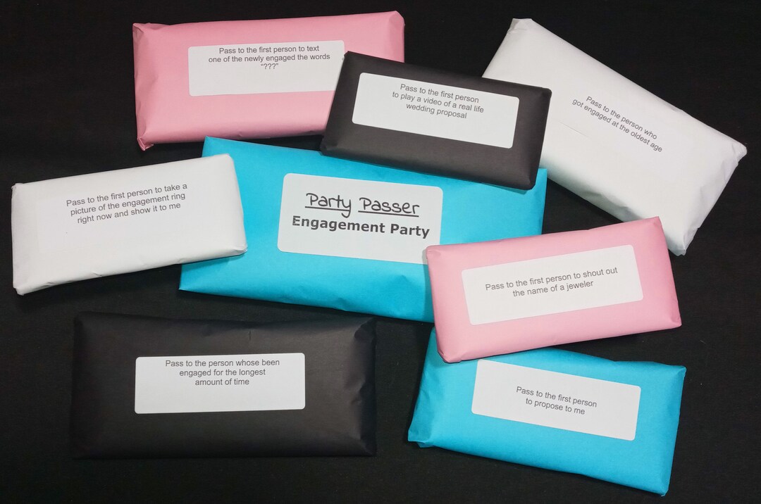Party Passer Engagement Party, a Group Unwrapping Game - Etsy