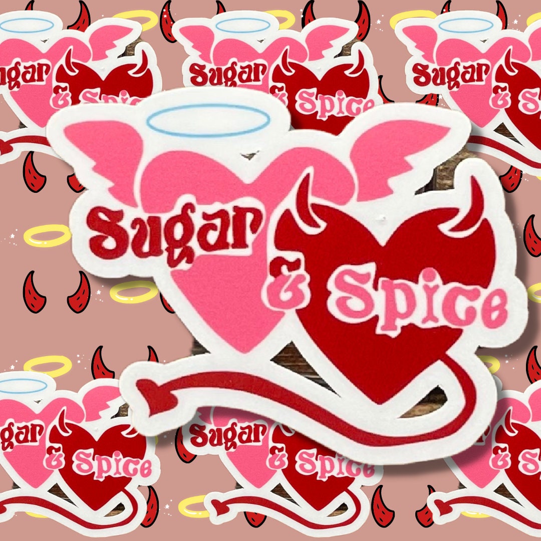 Vinyl sugar N Spice Heart Sticker - Etsy