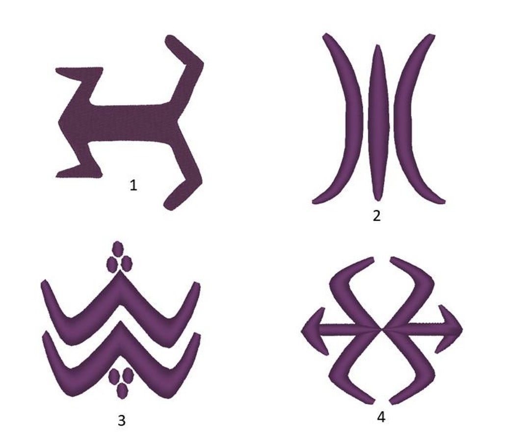 Berber Embroidery Patterns X4, Amazigh Pattern, Moroccan Embroidery ...