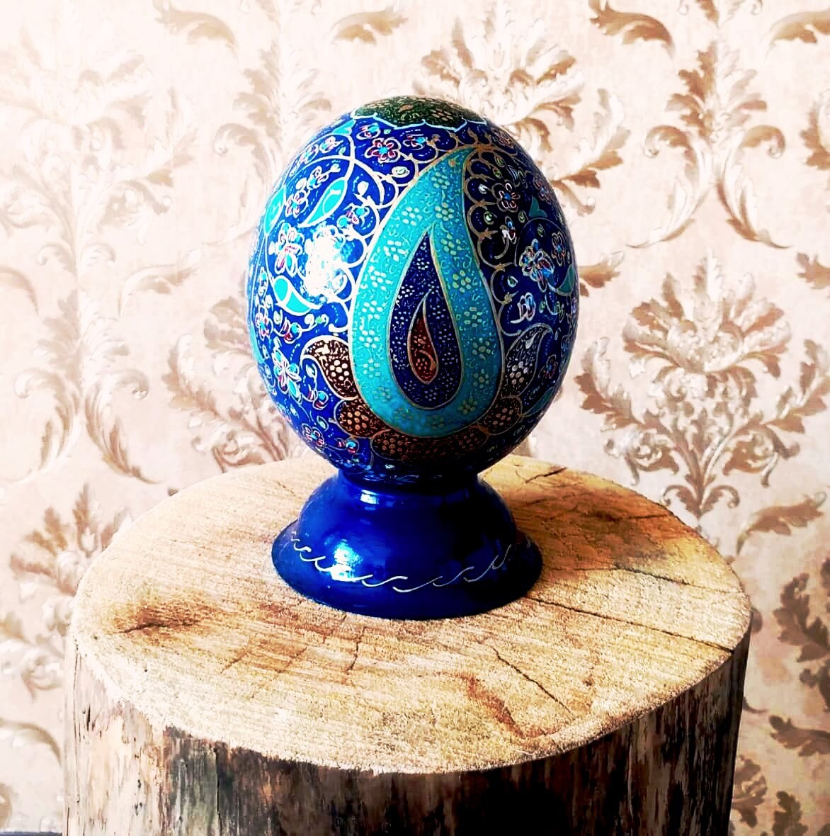 Premium Decorative Ostrich Egg, Hand Painted Ostrich Egg, Painted Egg ...