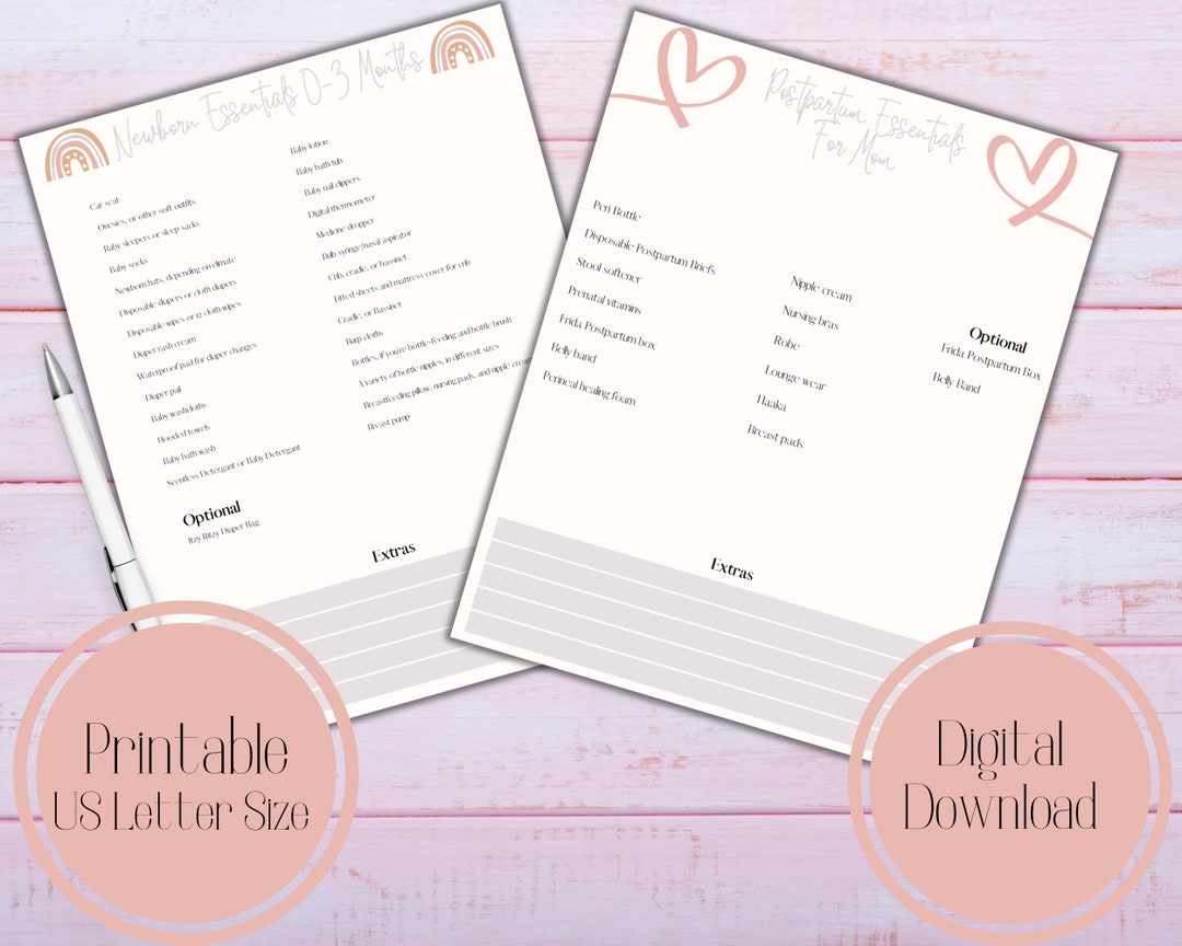 Postpartum Essentials, New Mom List, Newborn Essentials, 0-3 Months ...
