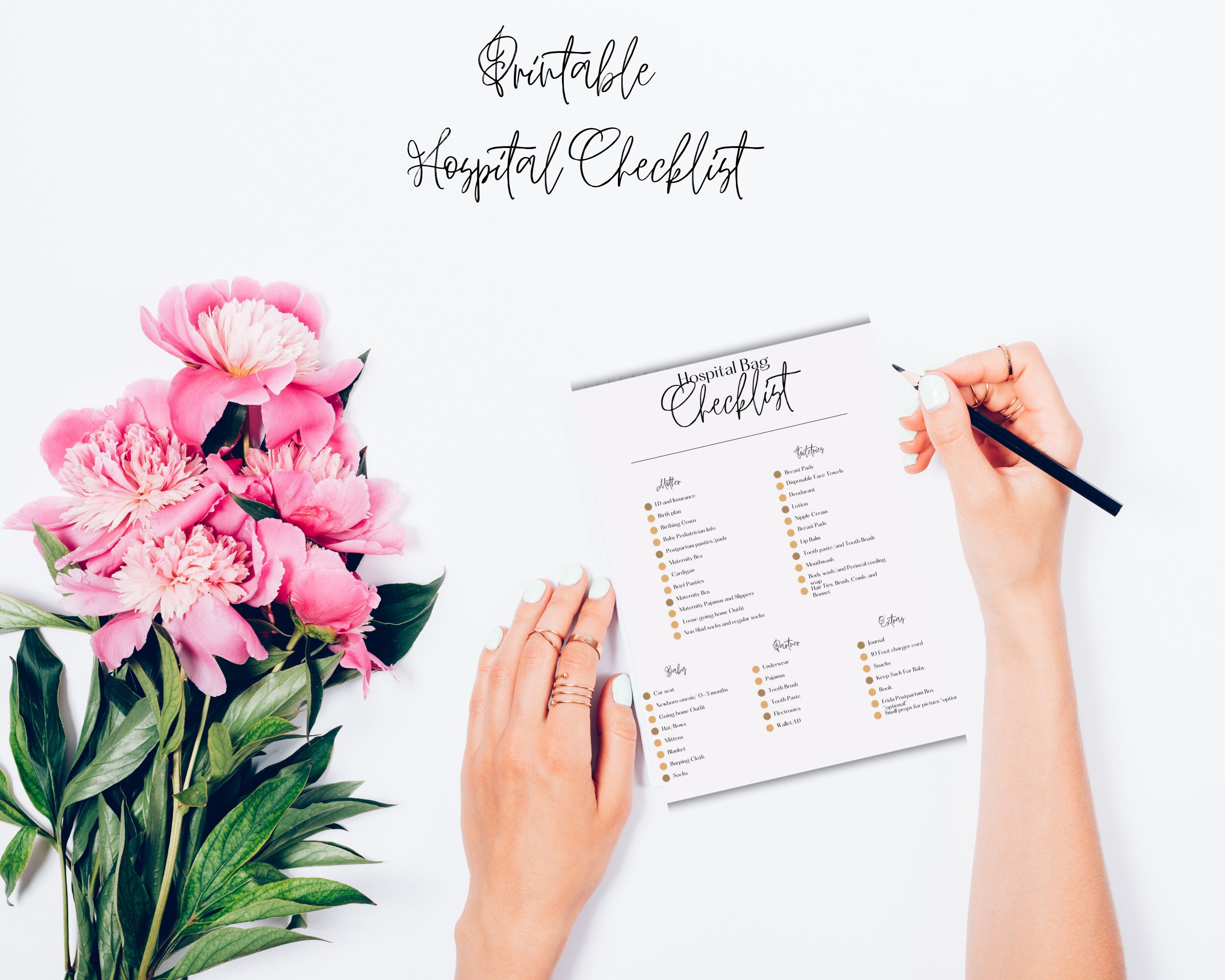 Labor and Delivery Hospital Bag Checklist, First Time Mom Checklist ...