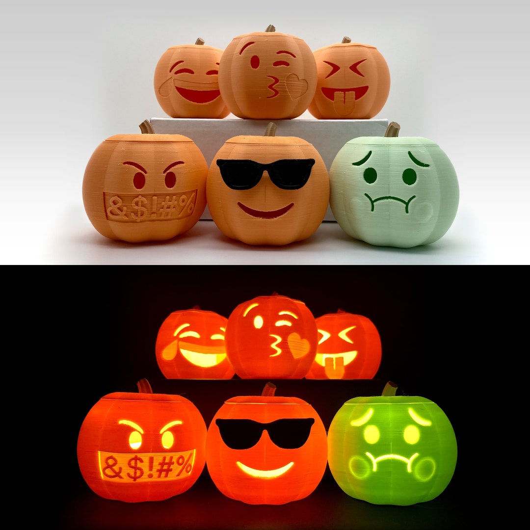 Emoji Pumpkin Jack-o'-lanterns - Etsy