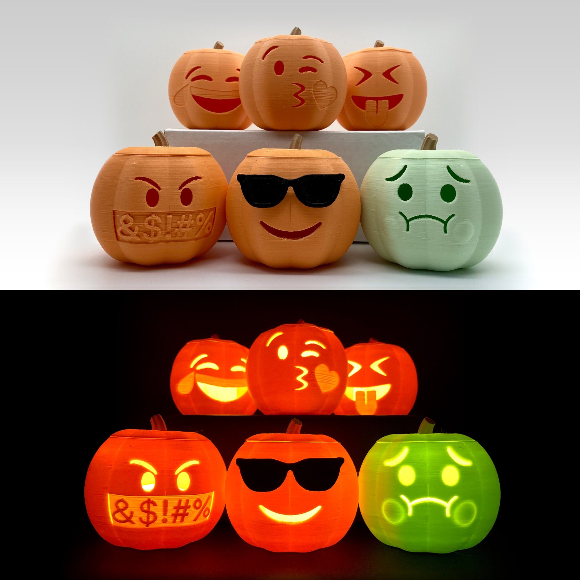Emoji Pumpkin Jack-o'lanterns - Etsy