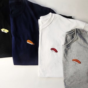 Sushi Inspired Omakase Food Embroidered Shirt I Matching Couple Tees I ...