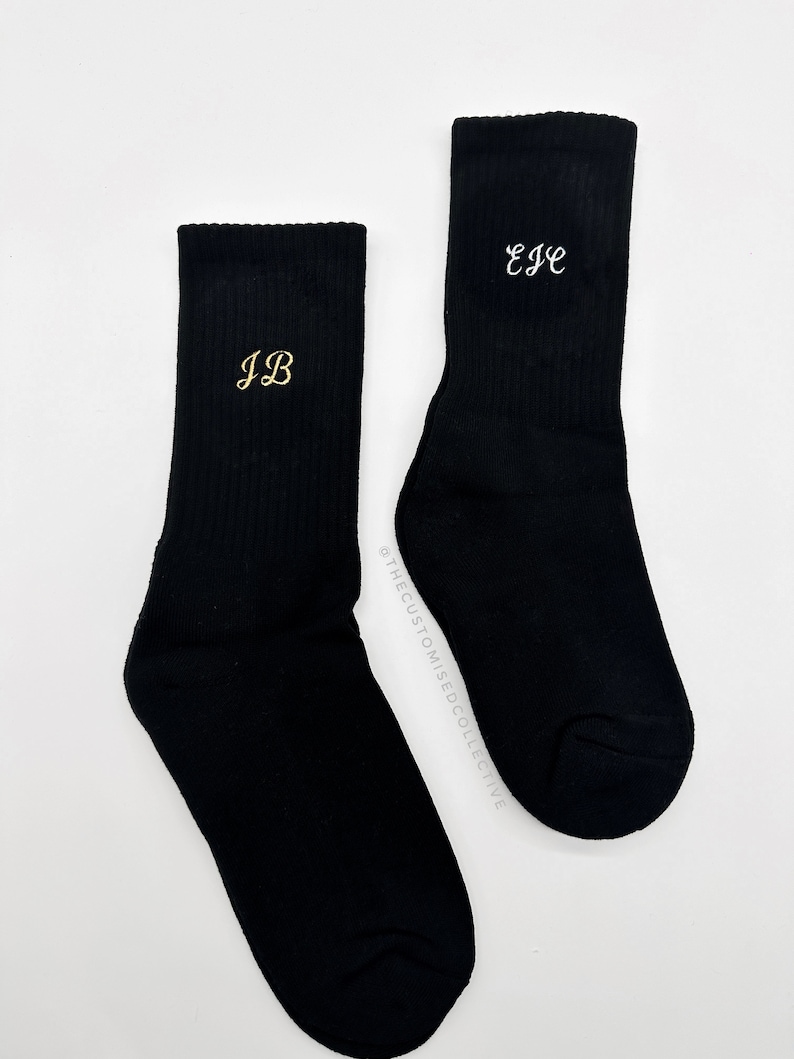 Personalized Initial Socks: Custom Embroidered Monogram Gift - Etsy