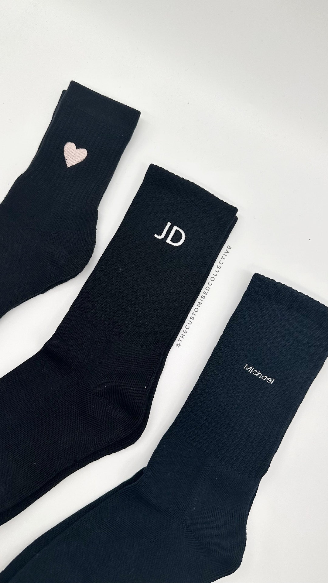 Personalized Initial Socks: Custom Embroidered Monogram Gift - Etsy ...