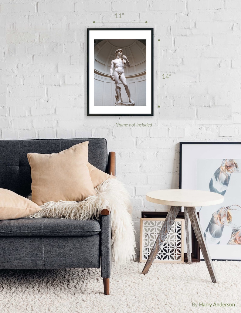 Marble Statue of David Italy Fine Art Canvas - Etsy