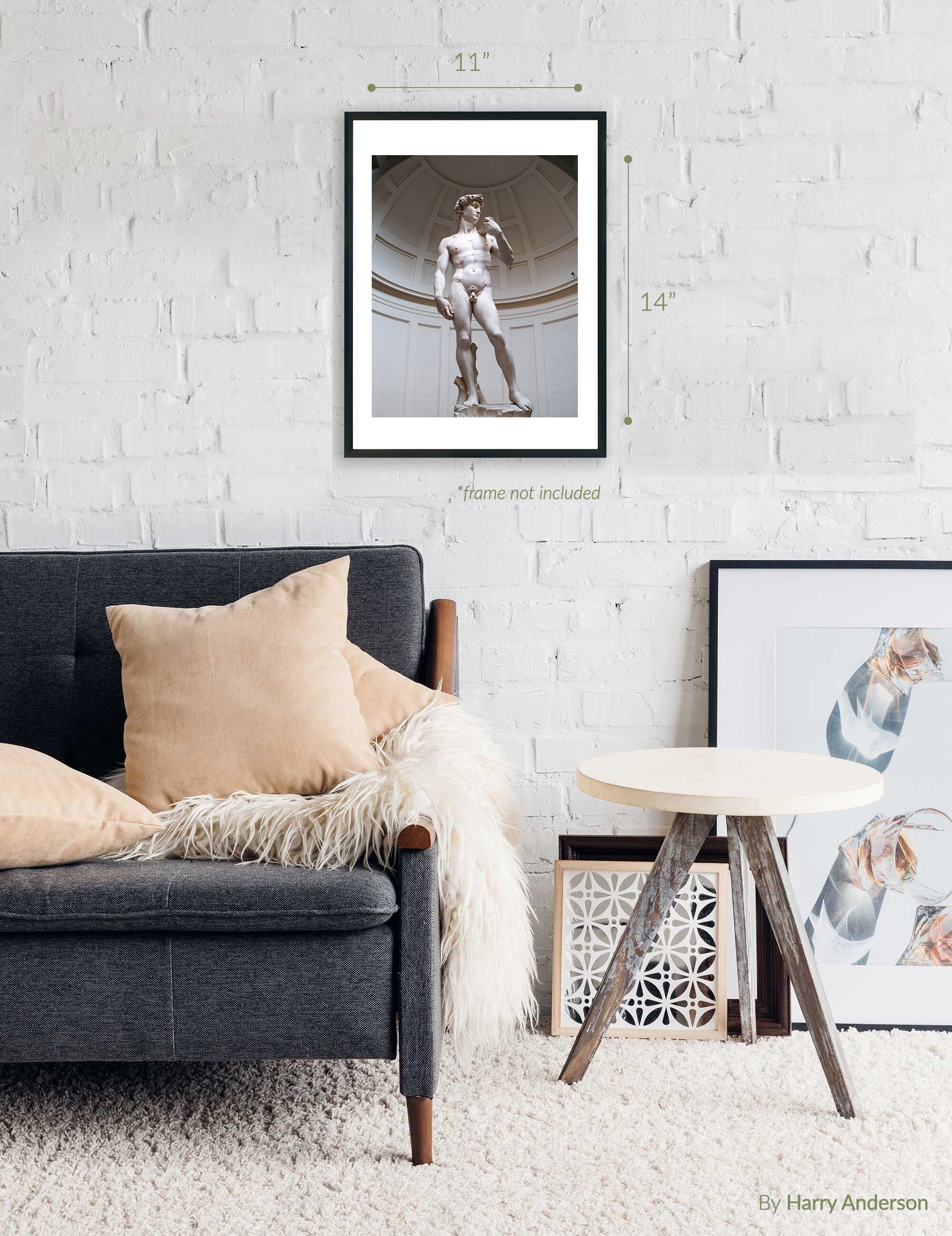 Marble Statue of David Italy Fine Art Canvas - Etsy