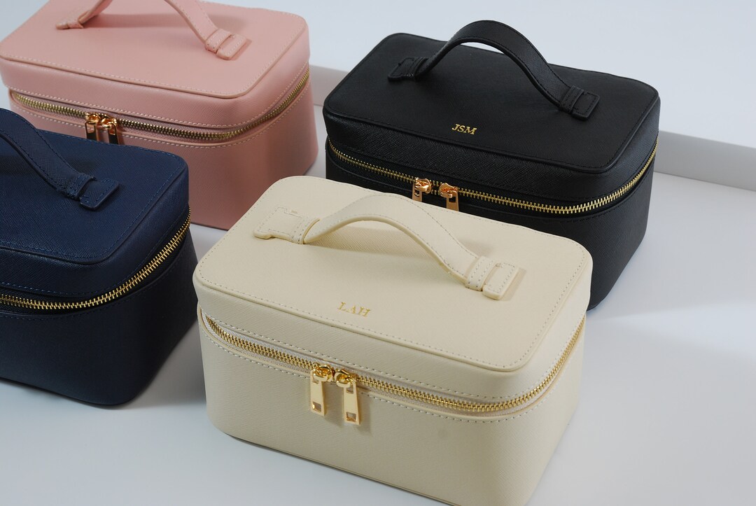 Monogrammed Large Genuine Leather Travel Carry Case,custom Genuine ...