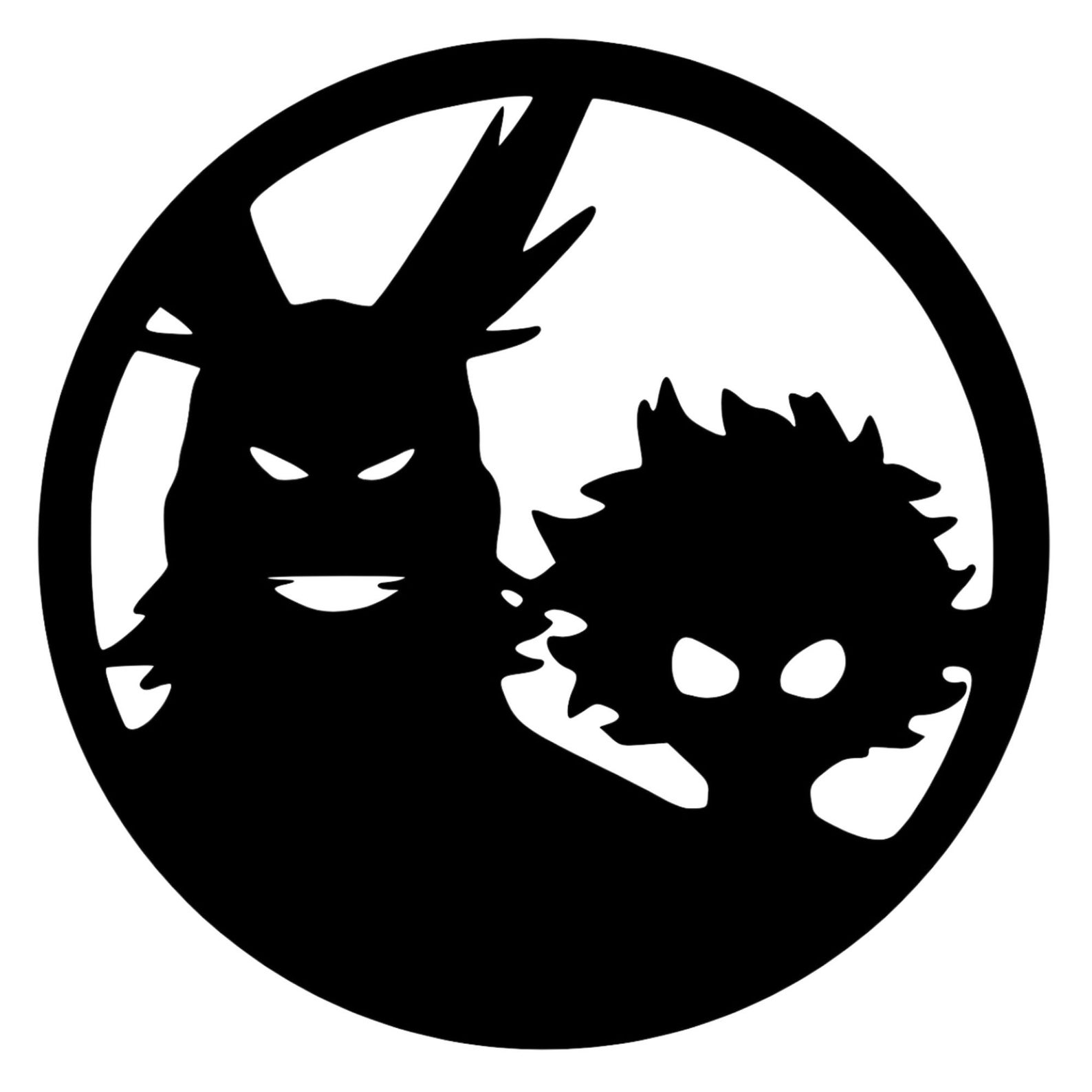 My Hero Academia Svg Png, All Might and Izuku Midoriya Template ...