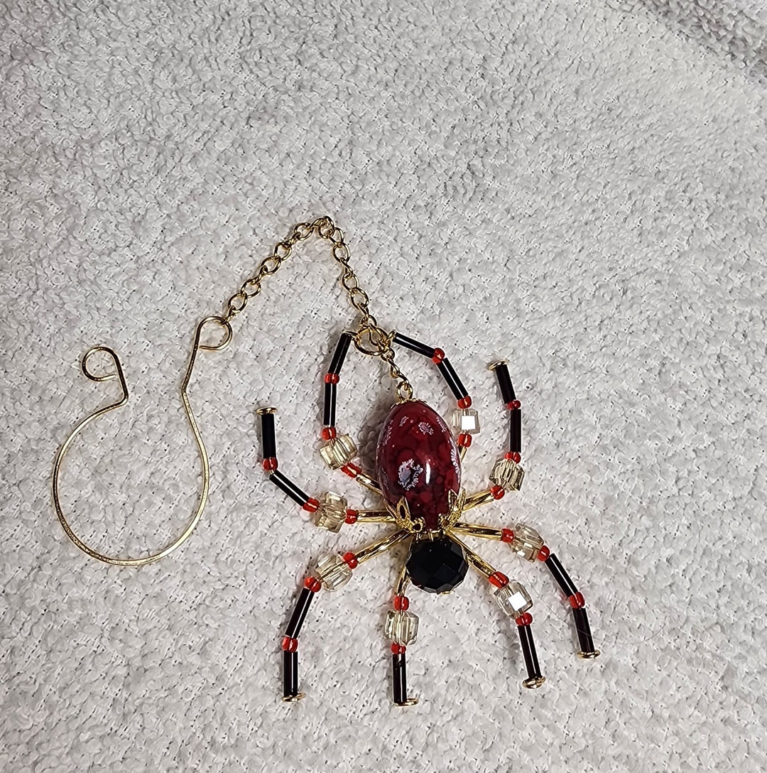 Gold Dripping Plant Hanging Bead Spider - Etsy