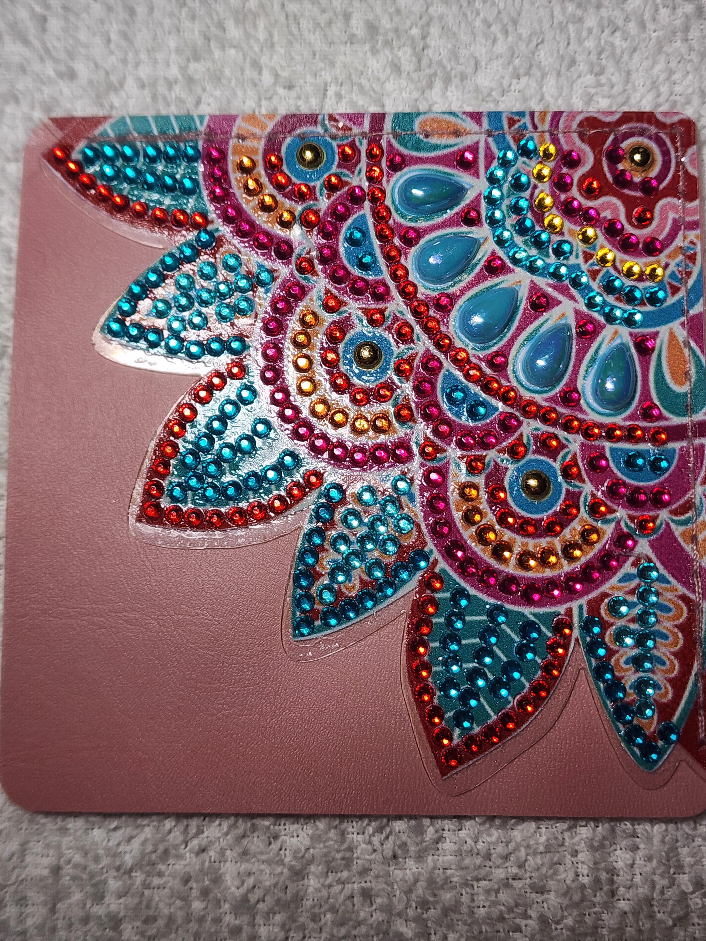 Colorful Mandala Flower Corner Bookmark Completed Diamond Dot is 4" X 4 ...