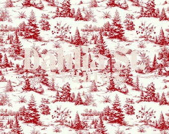 Christmas Toile 4 | Holiday | Florals | Flowers | Seamless File ...