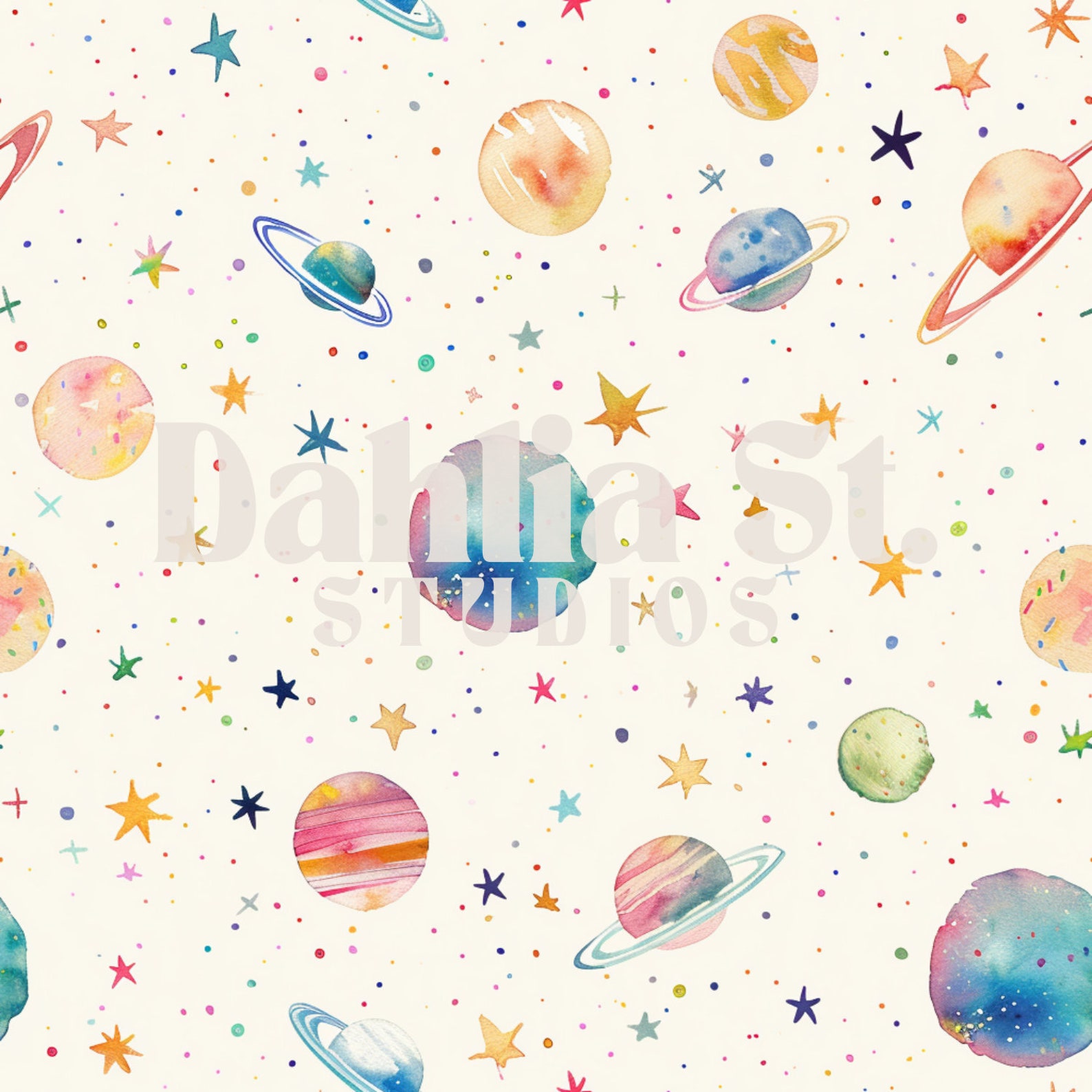 Space | Stars | Pastels | Seamless File | Repeating Pattern | Digital ...