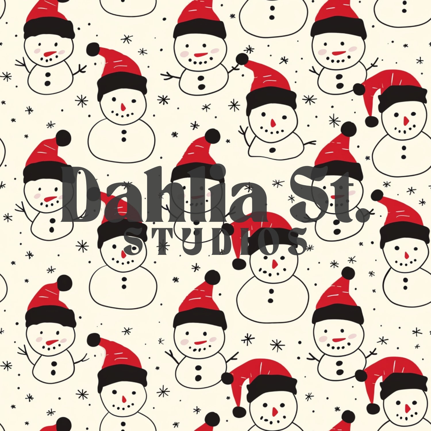 Snowman | Snowmen | Holiday | Seamless File | Repeating Pattern ...
