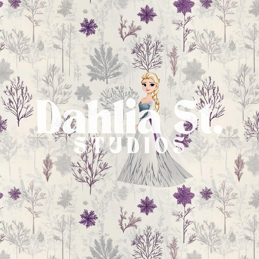 Elsa Anna Olaf Frozen 2 Magical Disney Seamless File Repeating Pattern ...