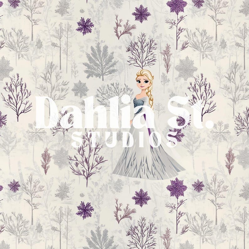 Elsa Anna Olaf Frozen 2 Magical Disney Seamless File Repeating Pattern ...