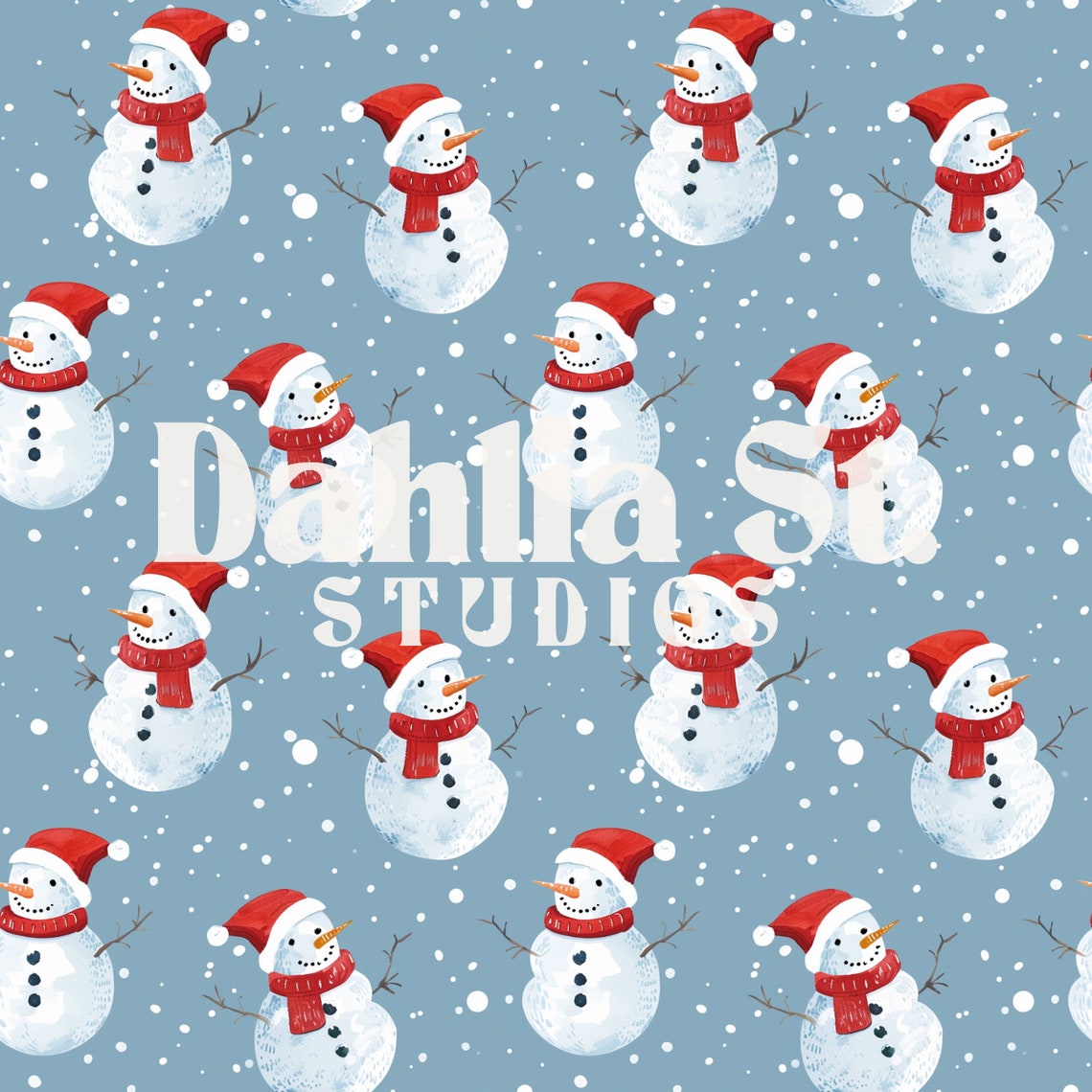 Snowman | Snowmen | Holiday | Seamless File | Repeating Pattern ...