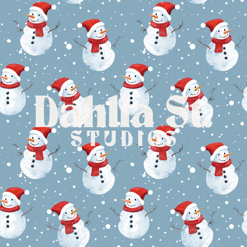 Snowman | Snowmen | Holiday | Seamless File | Repeating Pattern ...