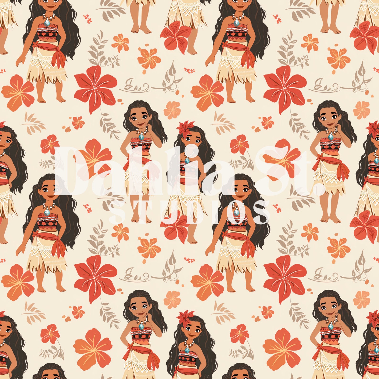 Moana | Ocean Princess | Magical | Seamless File | Repeating Pattern ...