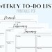 Printable Weekly To-do List, Instant Download Print at Home Planner ...