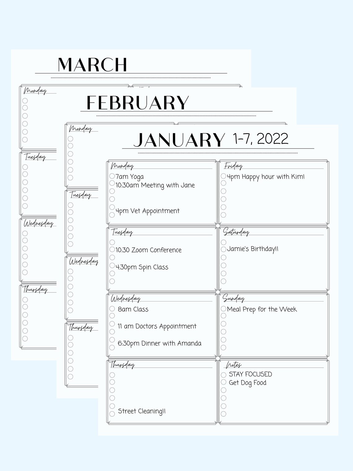 Printable Weekly To-do List, Instant Download Print at Home Planner ...