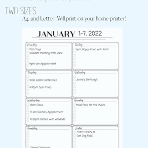 Printable Weekly To-do List, Instant Download Print at Home Planner ...
